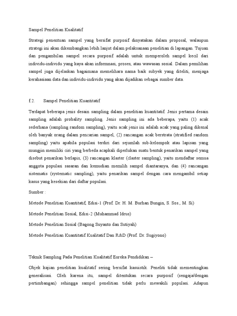 Teknik Sampling | PDF
