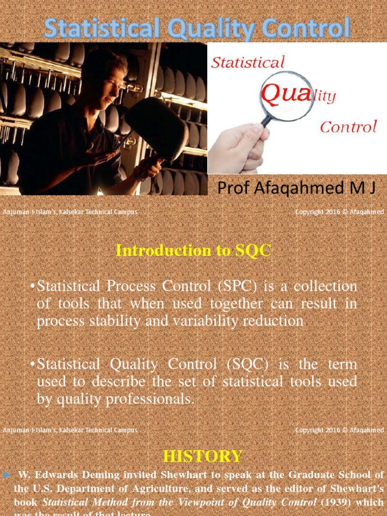 Statistical Quality Control & SQC Tools | PDF | Statistics | Scientific Method
