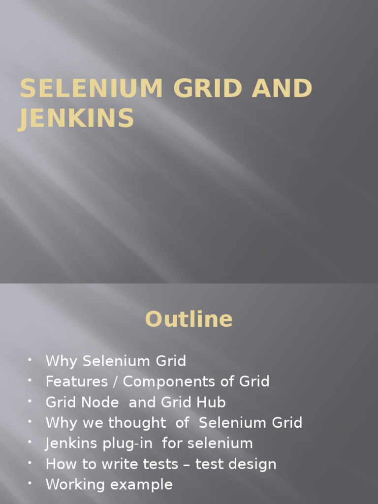 Selenium Grid and Jenkins | PDF | Selenium (Software) | System Software