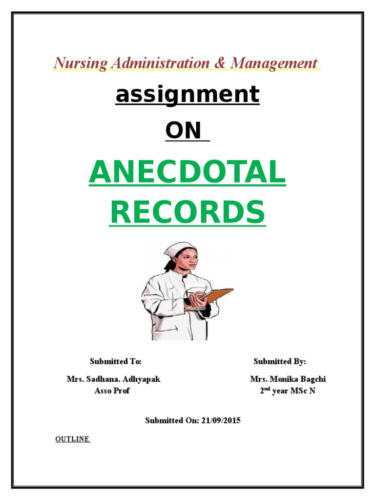 1) Anecdotal Record | PDF | Behavior | Educational Assessment