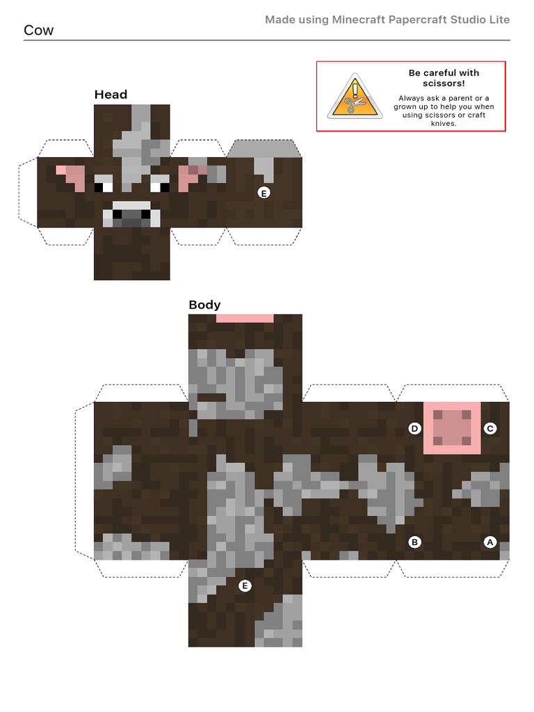 Minecraft Papercraft Fish