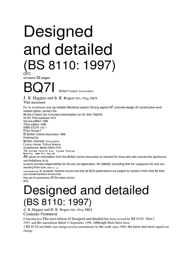 Examples Bs 8110 | PDF | Strength Of Materials | Structural Load