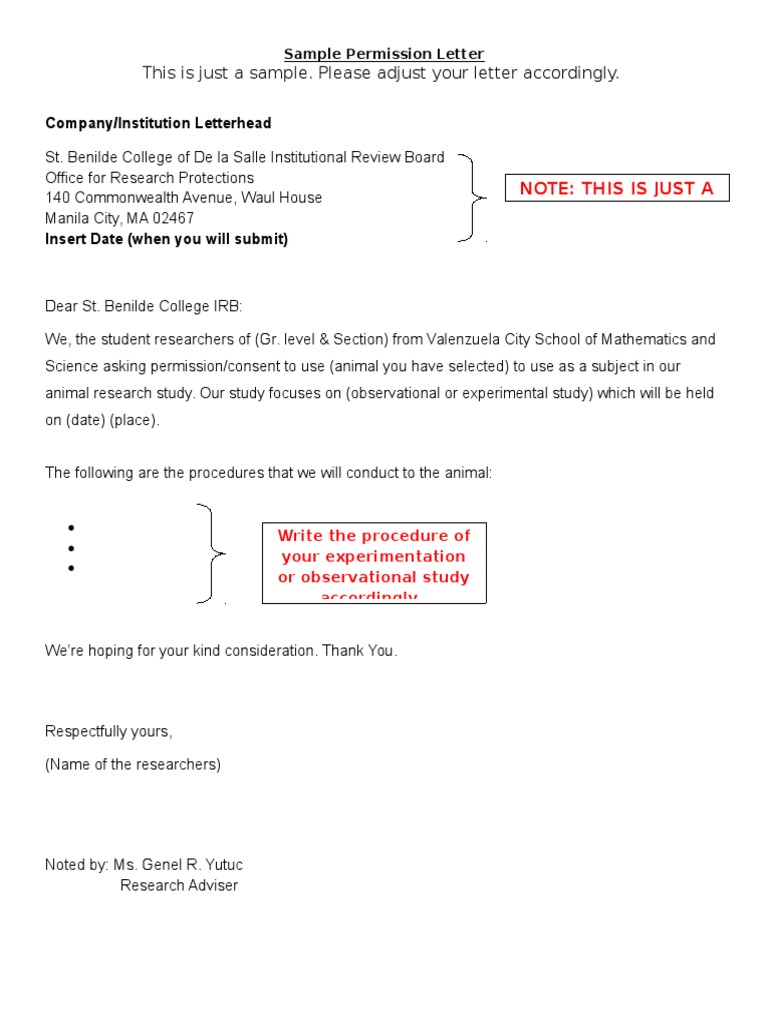 This Is Just A Sample. Please Adjust Your Letter Accordingly | PDF