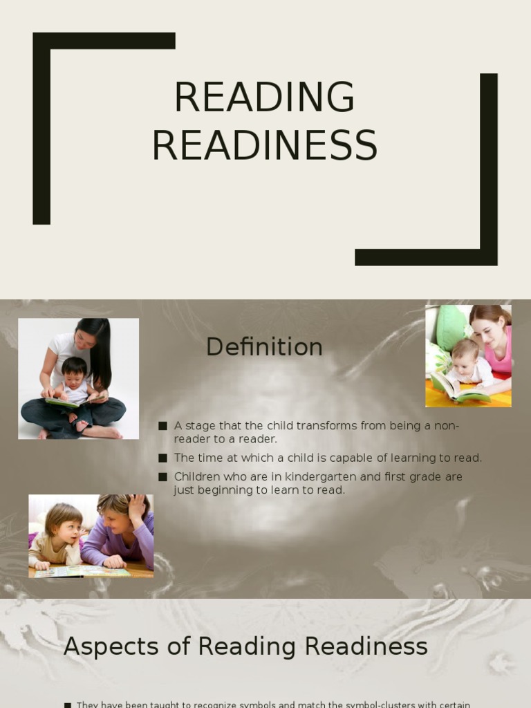 Reading Readiness (Power Point) | PDF | Reading (Process) | Emergence