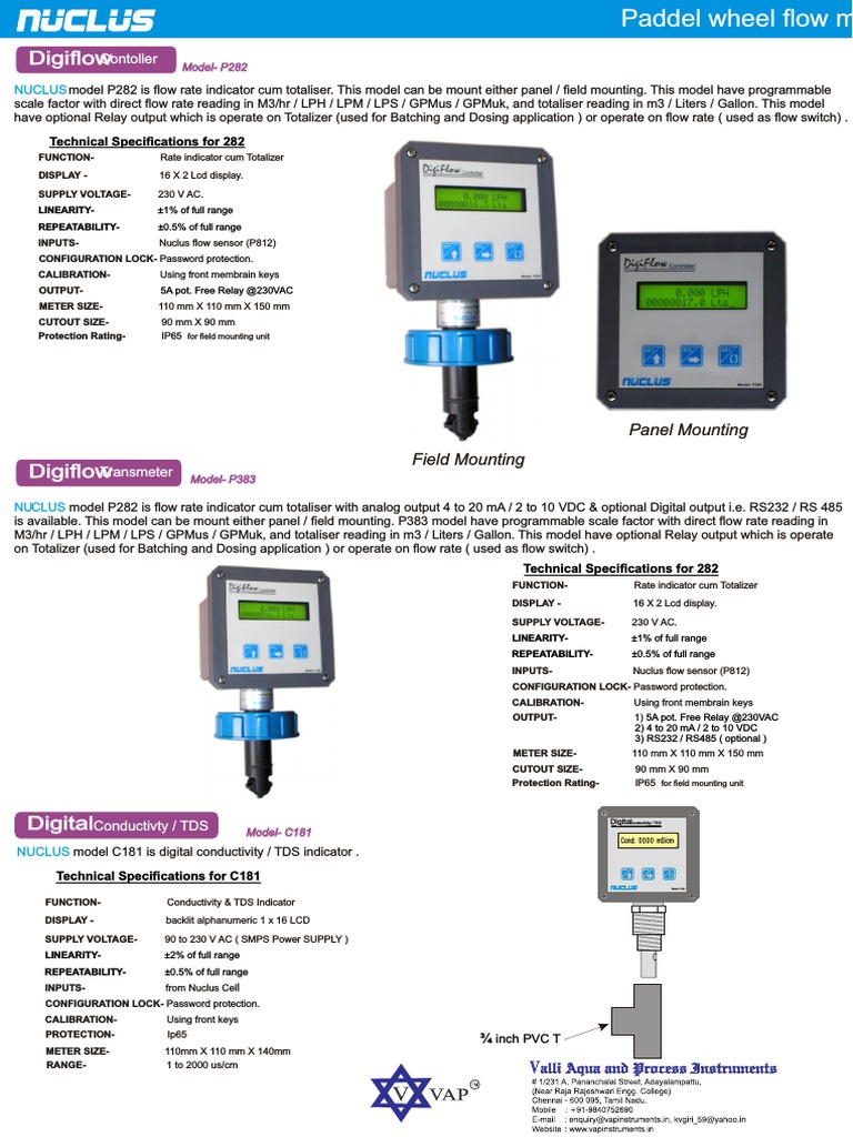 Digital Water Flow Meter | PDF | Flow Measurement | Power Supply