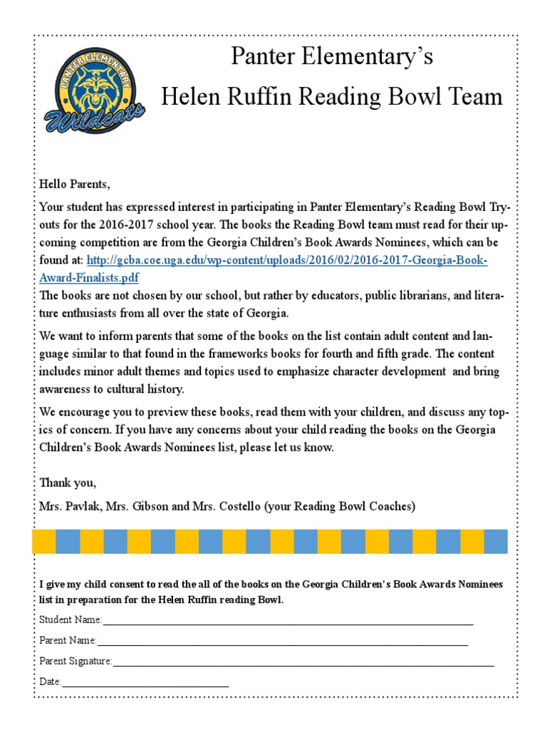 Helen Ruffin Reading Bowl Book List | PDF