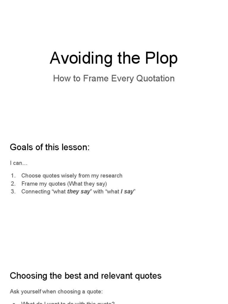 Framing Quotations in Your Paper | PDF | Juvenile Court | Minor (Law)