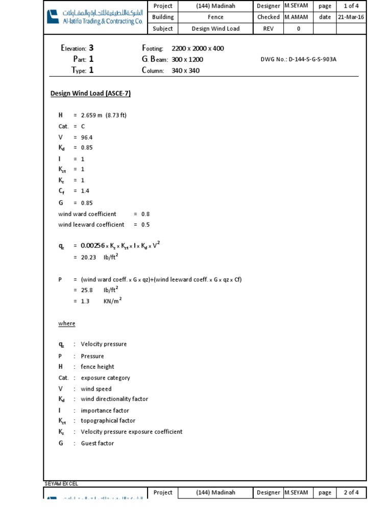 Fence Design | PDF | Structural Engineering | Solid Mechanics