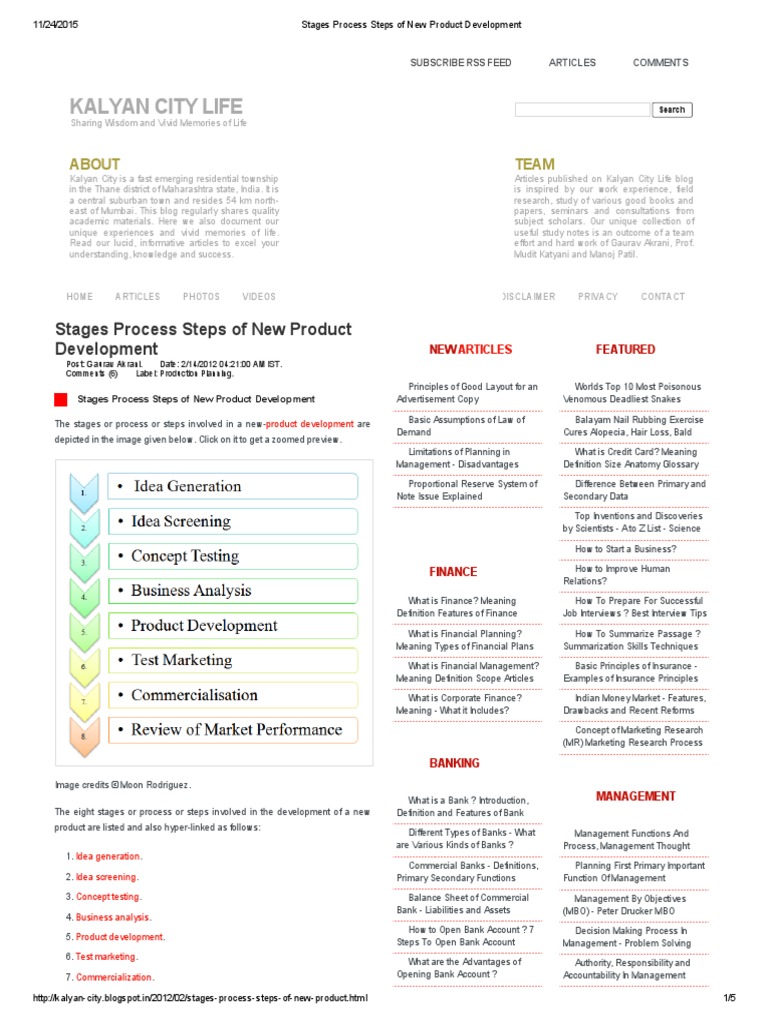8 Stages Process of New Product Development | PDF | Marketing | Banks