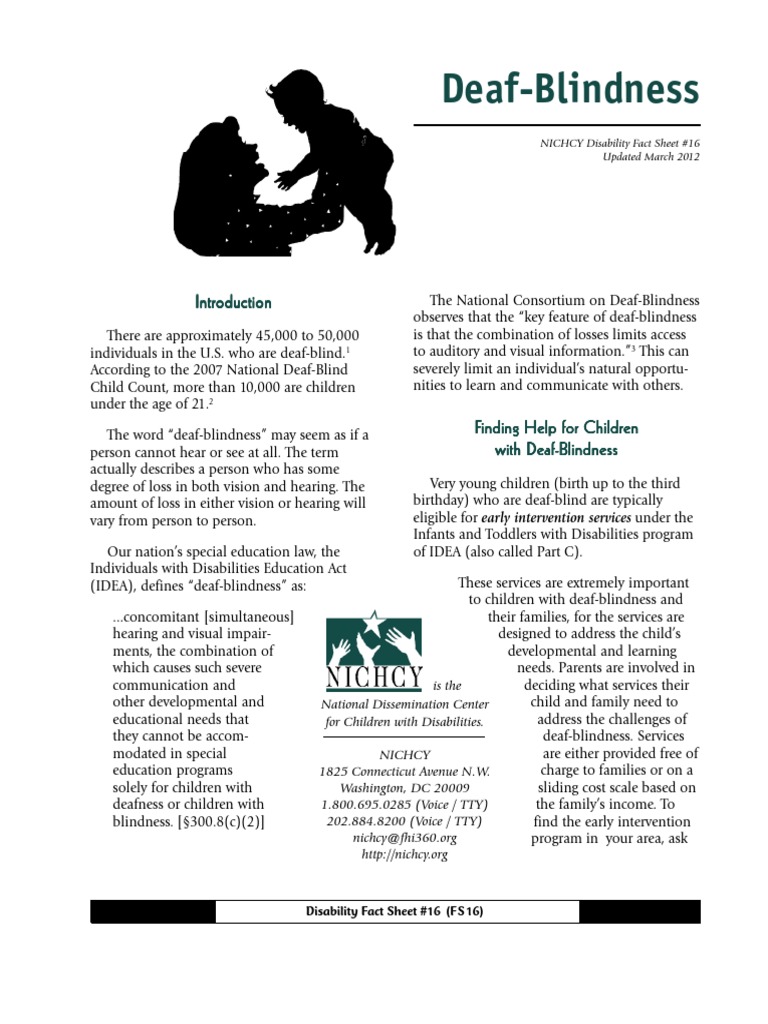 Understanding Deaf-Blindness: A Guide | PDF | Special Education ...