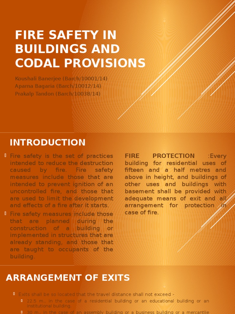 Fire Safety Provisions in Buildings | PDF | Stairs | Fire Safety