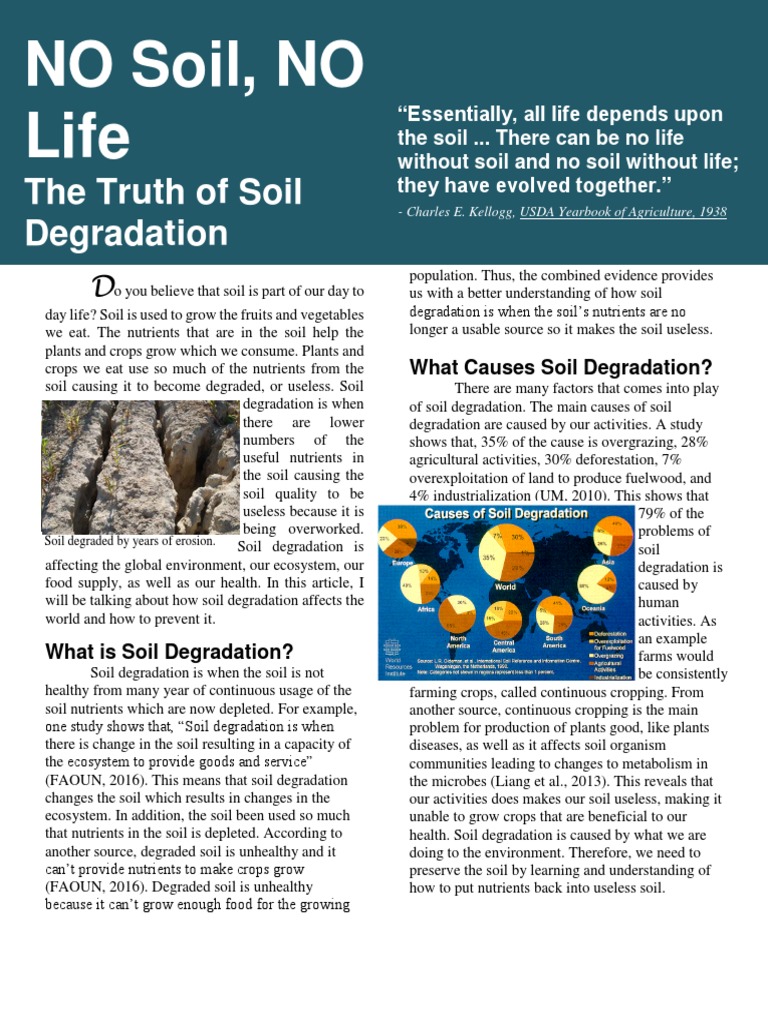 Soil Degradation: Causes and Effects | PDF | Environmental Degradation ...