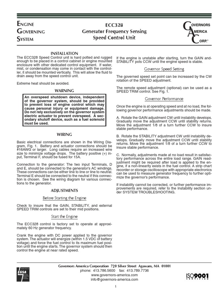 Gac Ecc328 Manual | PDF | Electromagnetic Interference | Electric Generator
