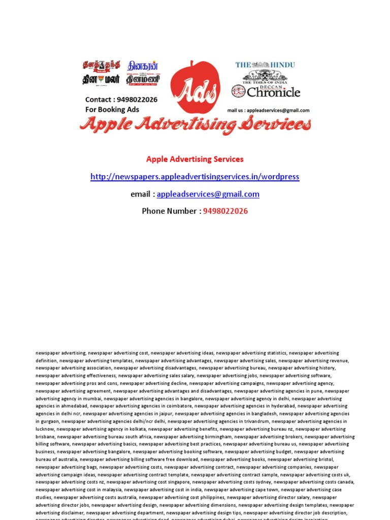 Newspaper Advertising India | PDF | Newspapers | Graphic Design