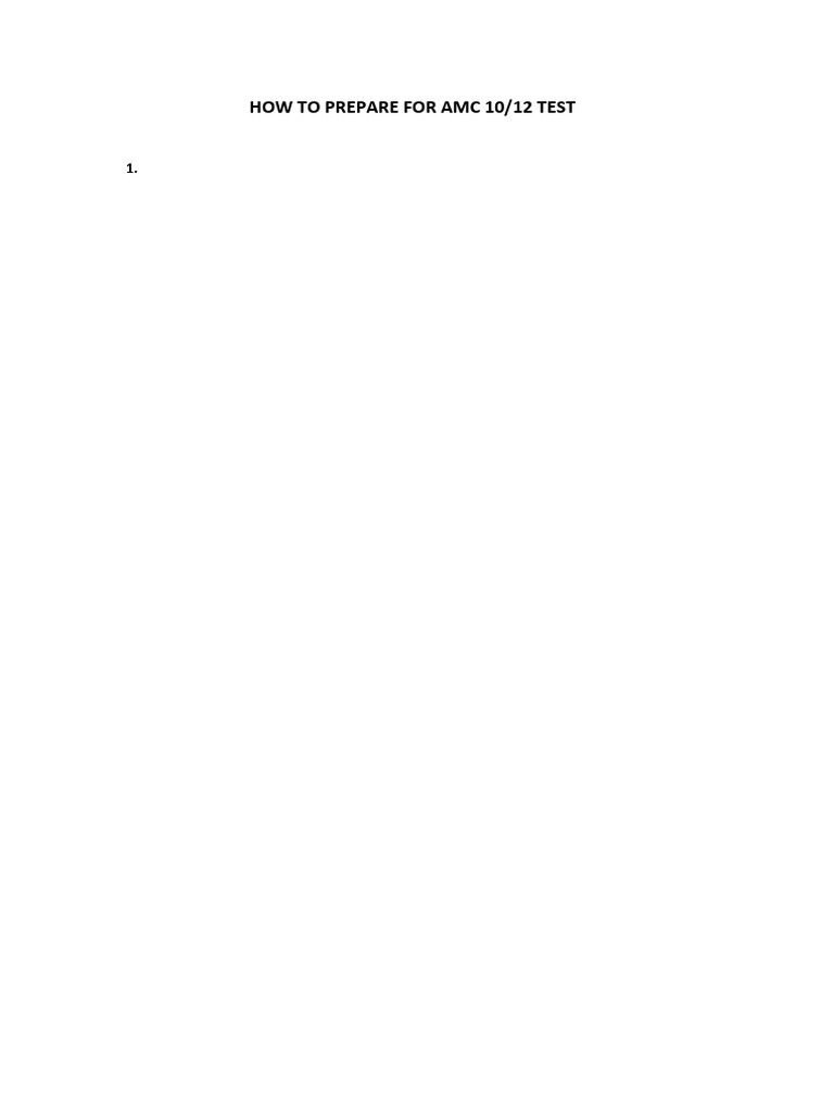 Prepare Amc 10 | PDF