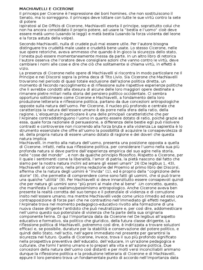 Machiavelli e Cicerone | PDF