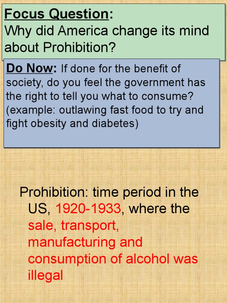 Roaring Twenties Lesson Prohibition | PDF