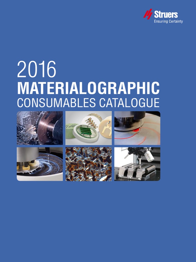 2016 MATERIALOGRAPHIC CONSUMABLES CATALOGUE | PDF | Abrasive | Grinding ...
