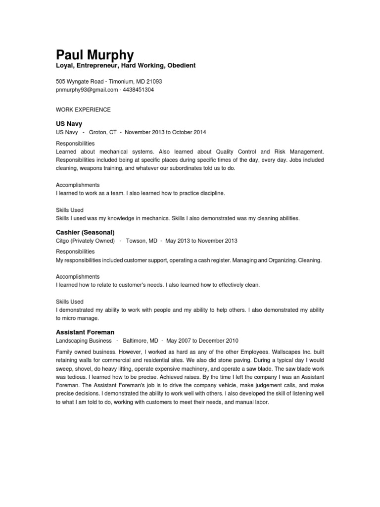 Indeed Resume | PDF | Business | Self-Improvement