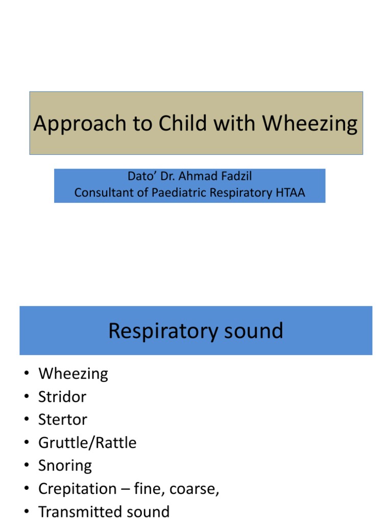 Approach To Child With Wheezing | PDF | Asthma | Respiratory Tract