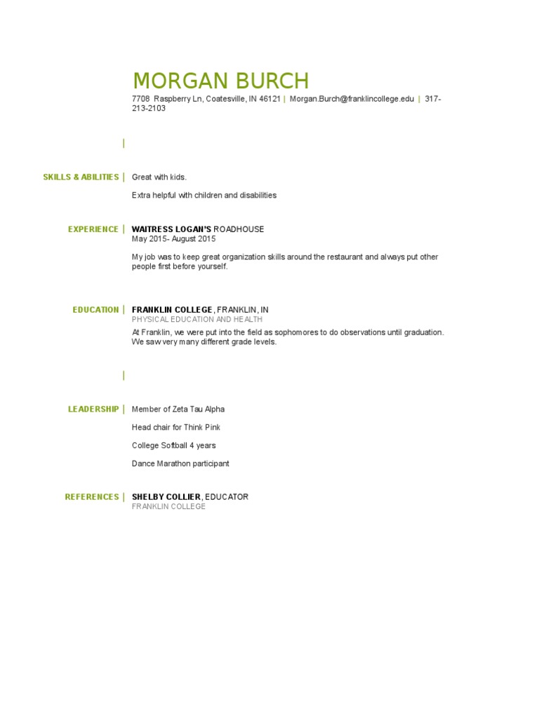 Fake Resume | PDF | Career & Growth | Wellness