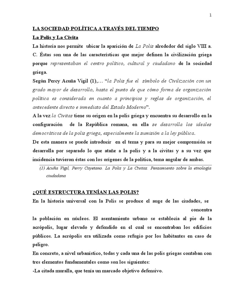 La Polis y Civitas | PDF | Parlamento | Gobierno