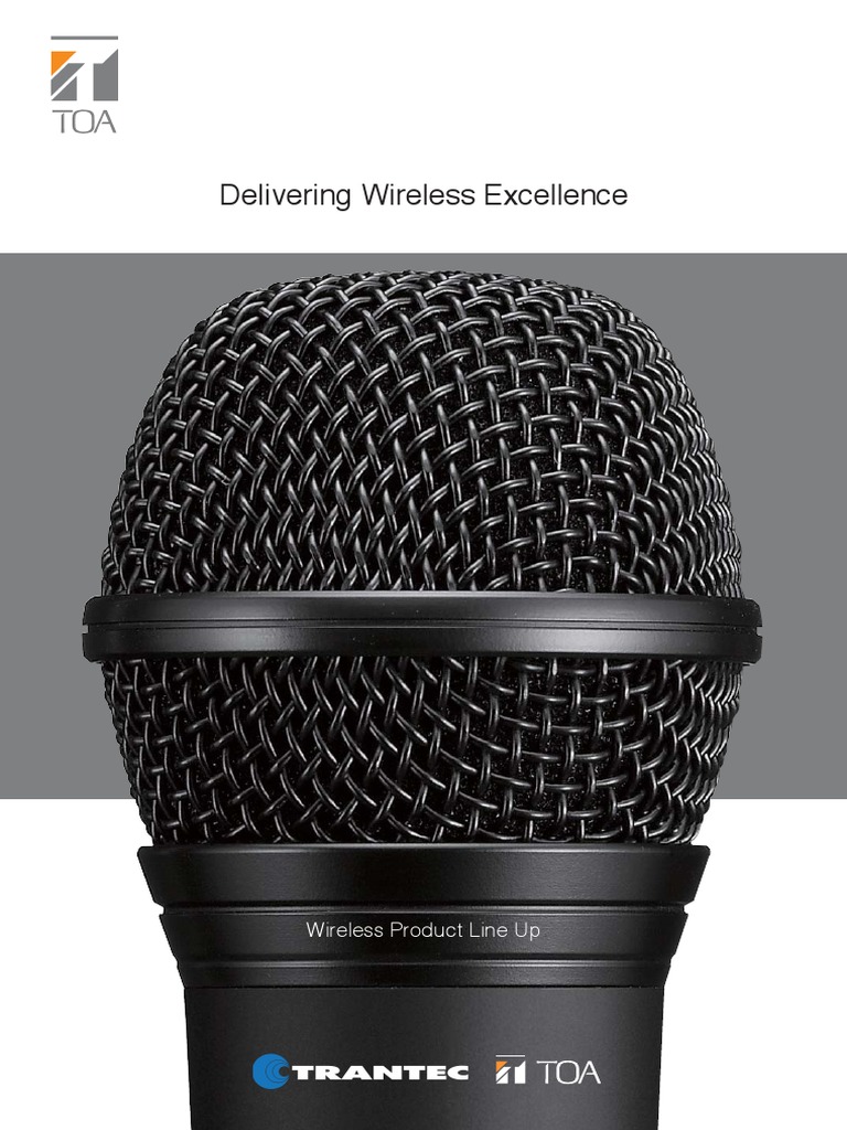 Trantec Toa Mic A4 - Wireless | PDF | Microphone | Headphones