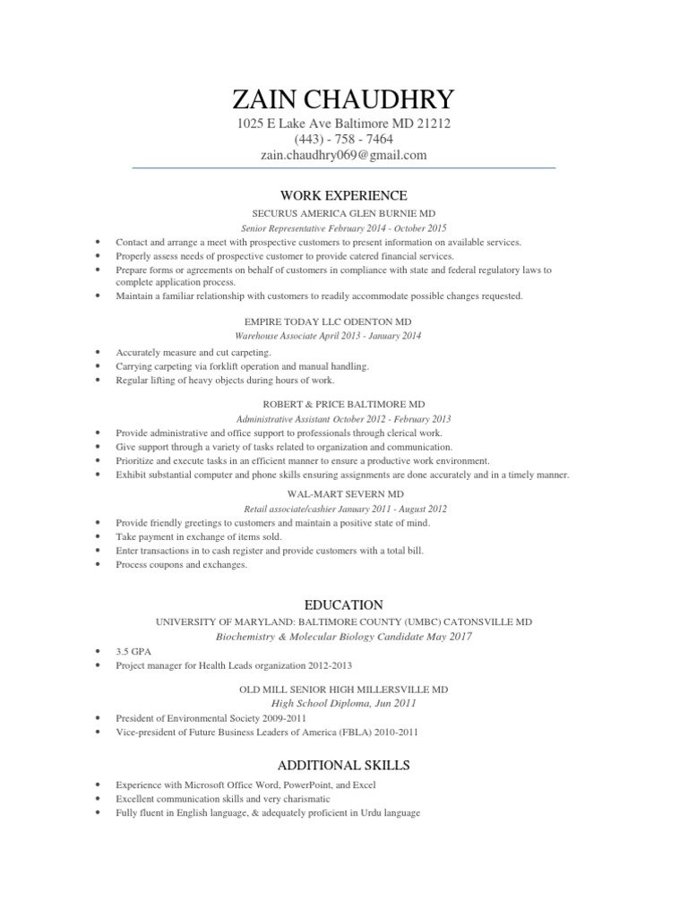 Zain Resume | PDF