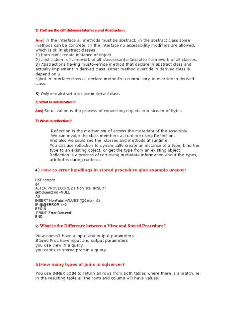 Interview Questions Pdf Class Computer Programming Method Computer Programming