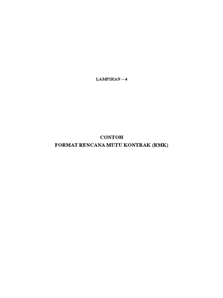 Contoh Format RMK | PDF
