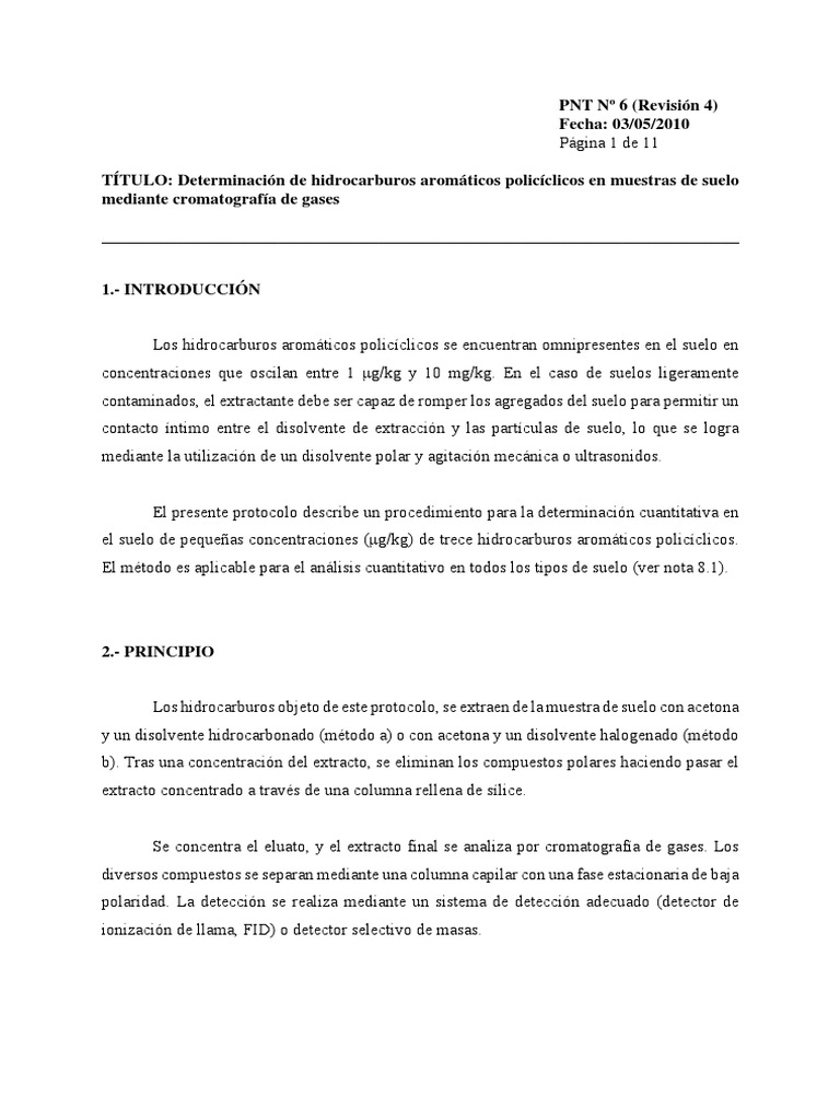 Hidrocarburos Aromaticos Policiclicos en Suelo PDF | PDF