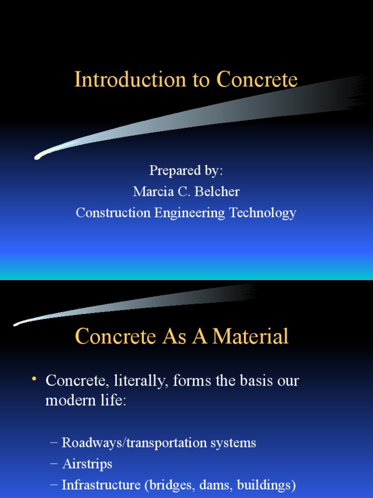 Introduction To Concrete Technology | PDF | Concrete | Industries