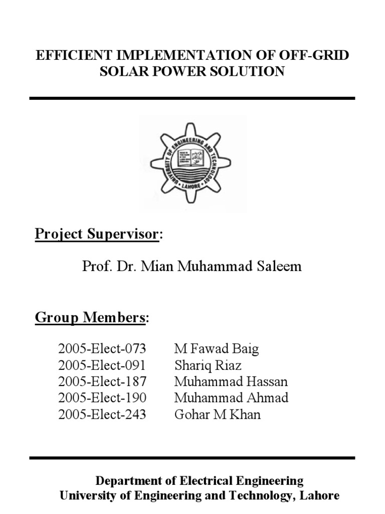 Efficient Off-Grid Solar Power Tracking | PDF | Solar Cell | Thin Film ...