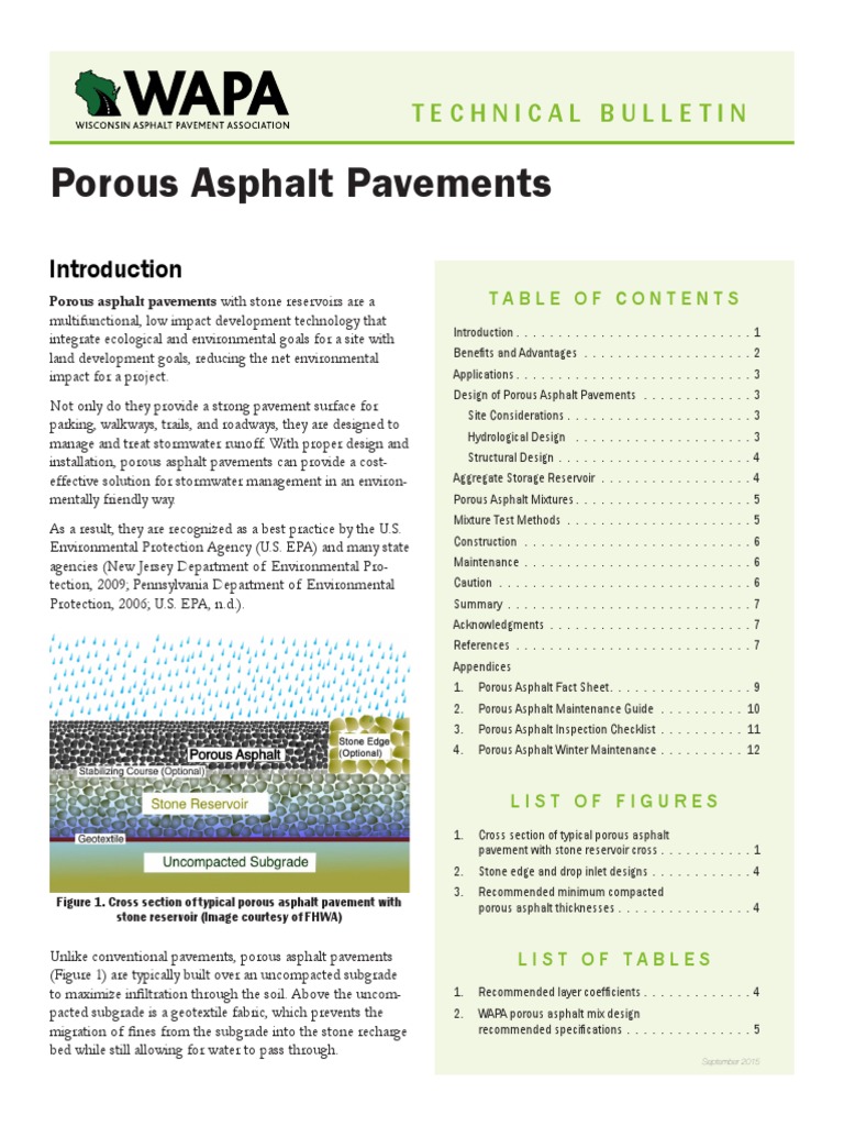 WAPA-Porous Asphalt Pavements | PDF | Stormwater | Road Surface