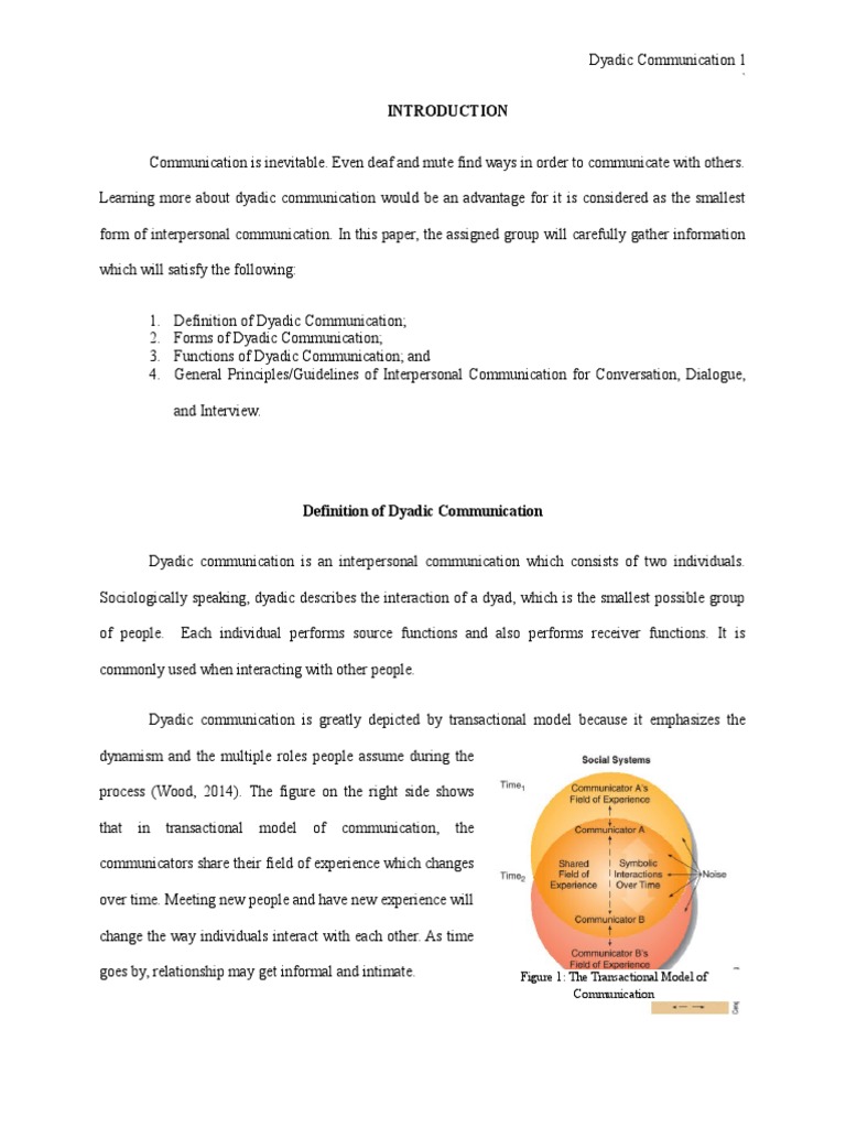 Dyadic Written | Interpersonal Communication | Conversation