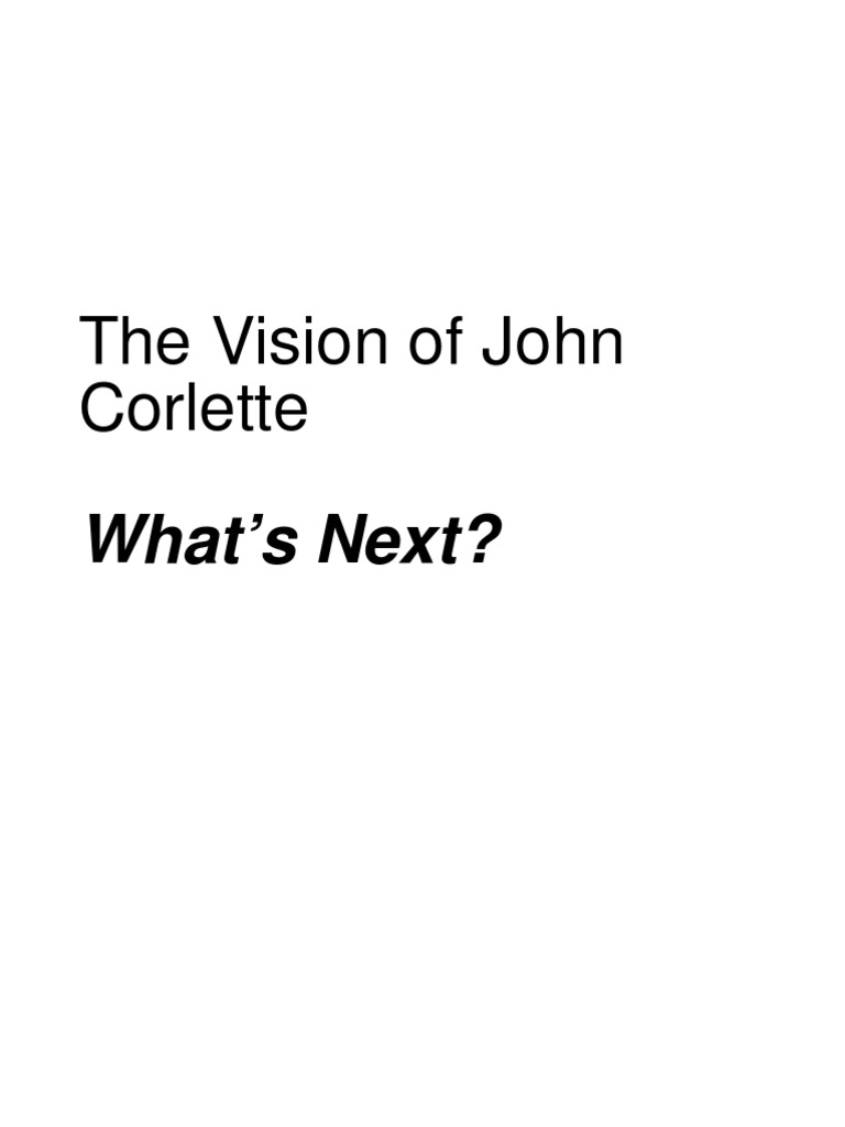 The Vision of John Corlette - Will Sutherland's Project 105 Pages | PDF ...
