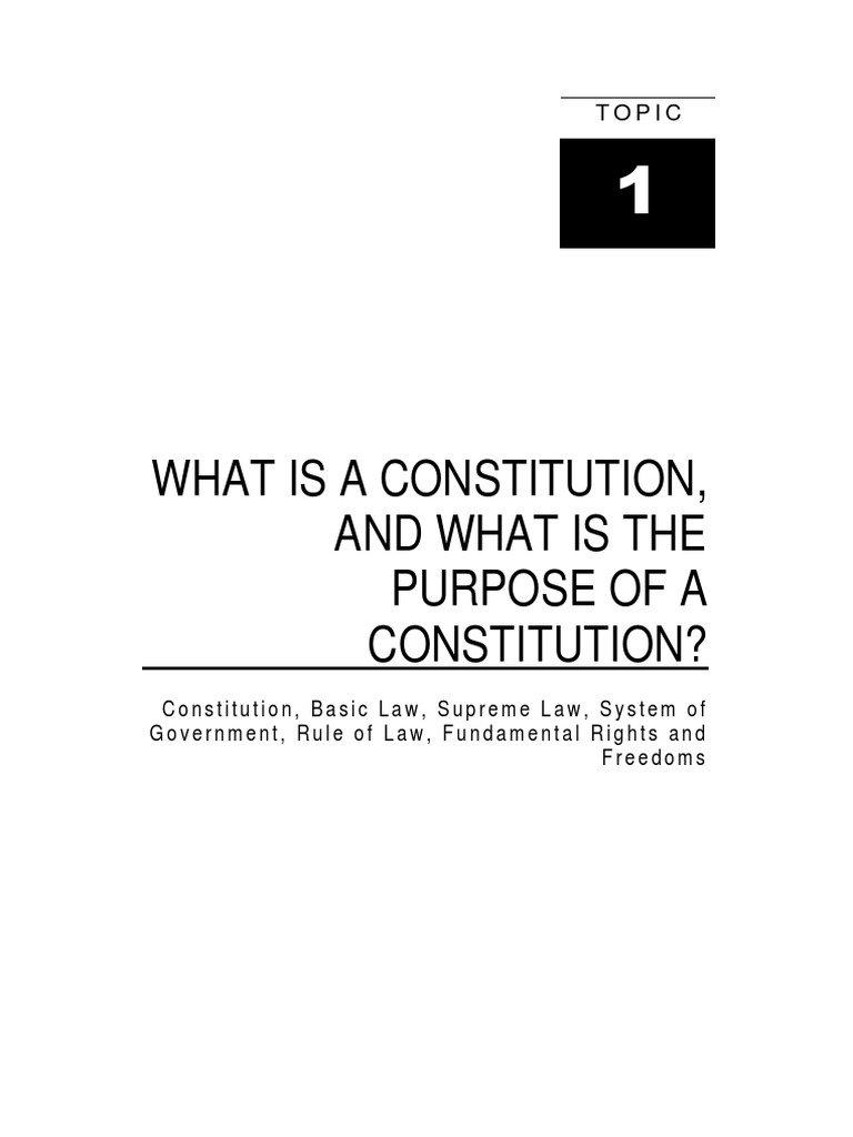 Topic 1 - Notes | PDF | Social Contract | Constitution