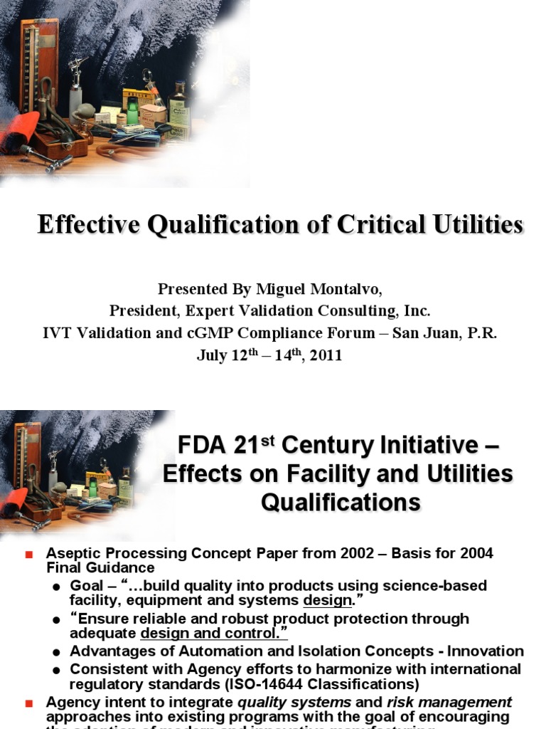 Effective Qualification of Critical Utilities PDF | PDF | Verification ...