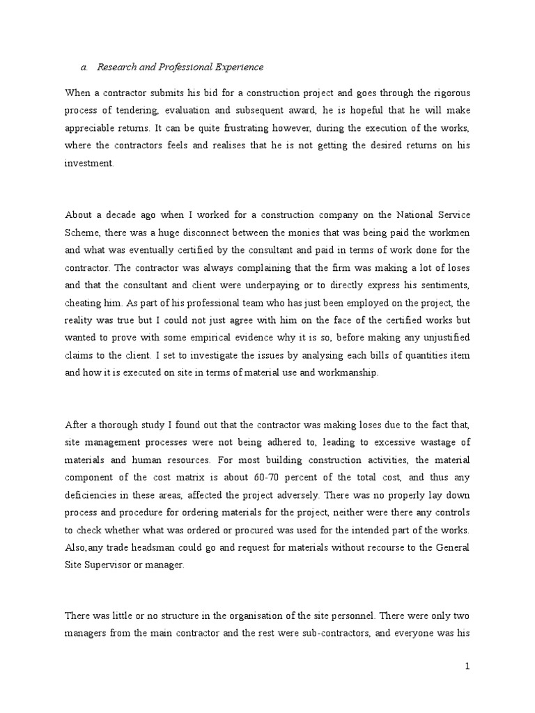 Sample-Statement of Purpose | PDF | Construction Bidding | Business