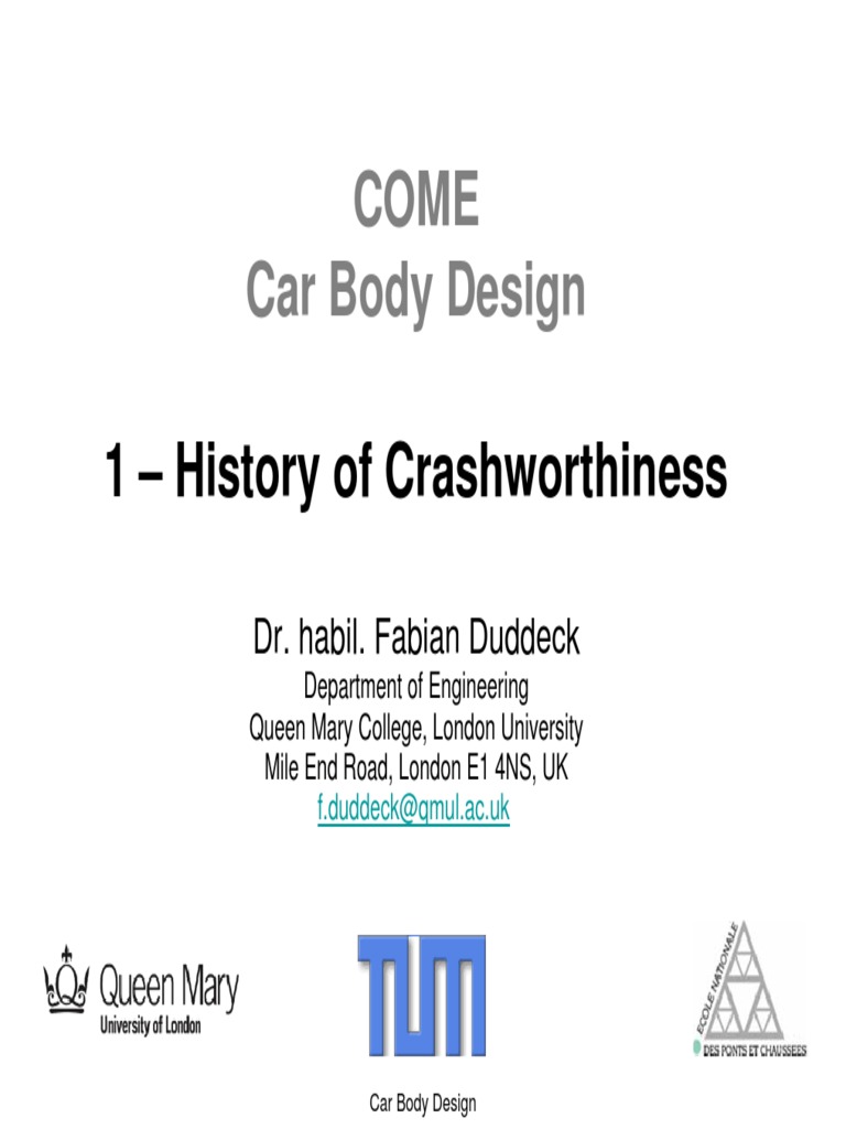 History of Crashworthiness | PDF | Car | Automobile Safety