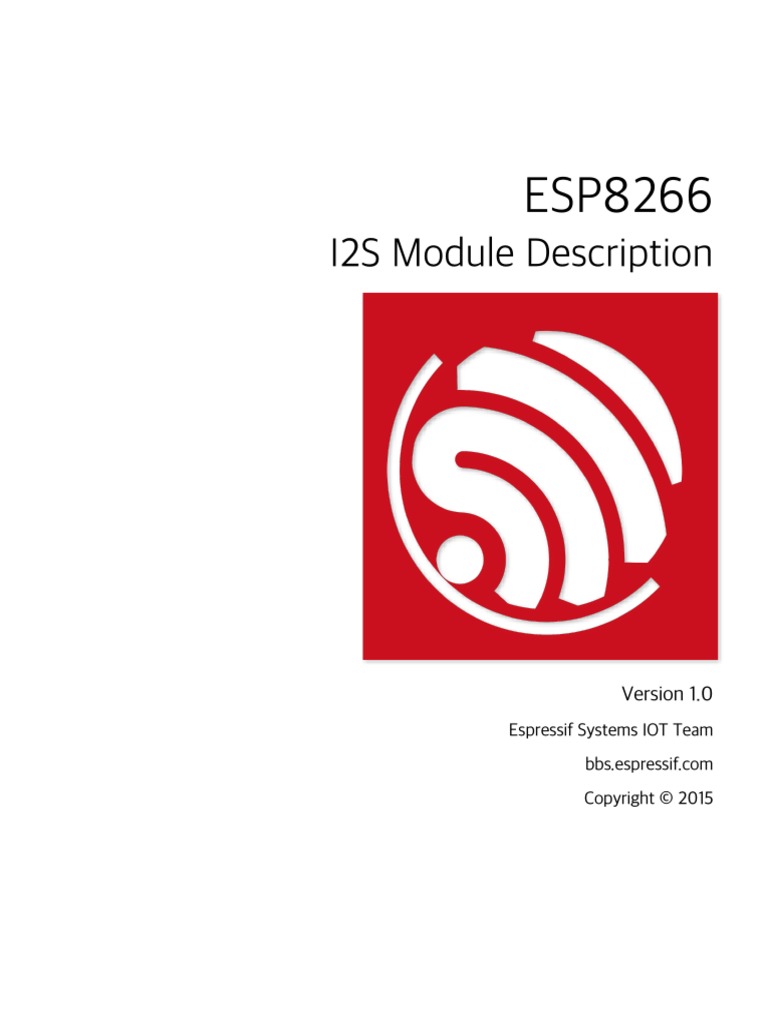 8P-ESP8266 I2S Module Description en v1.0 | PDF | Input/Output | Cpu Cache