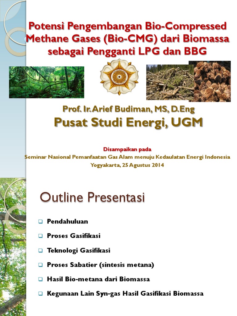 Potensi Pengembangan Bio Compressed Methane Gases Bio CMG Dari Biomassa Sebagai Pengganti LPG ...