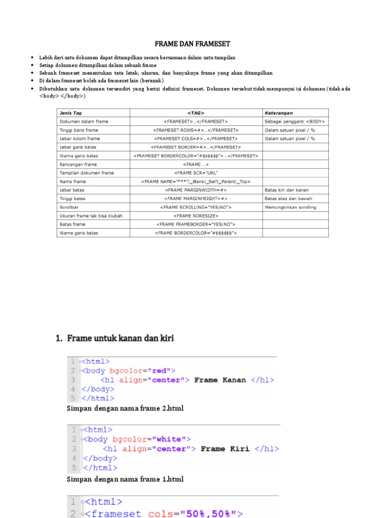 Modul Frame Dan Frameset | PDF