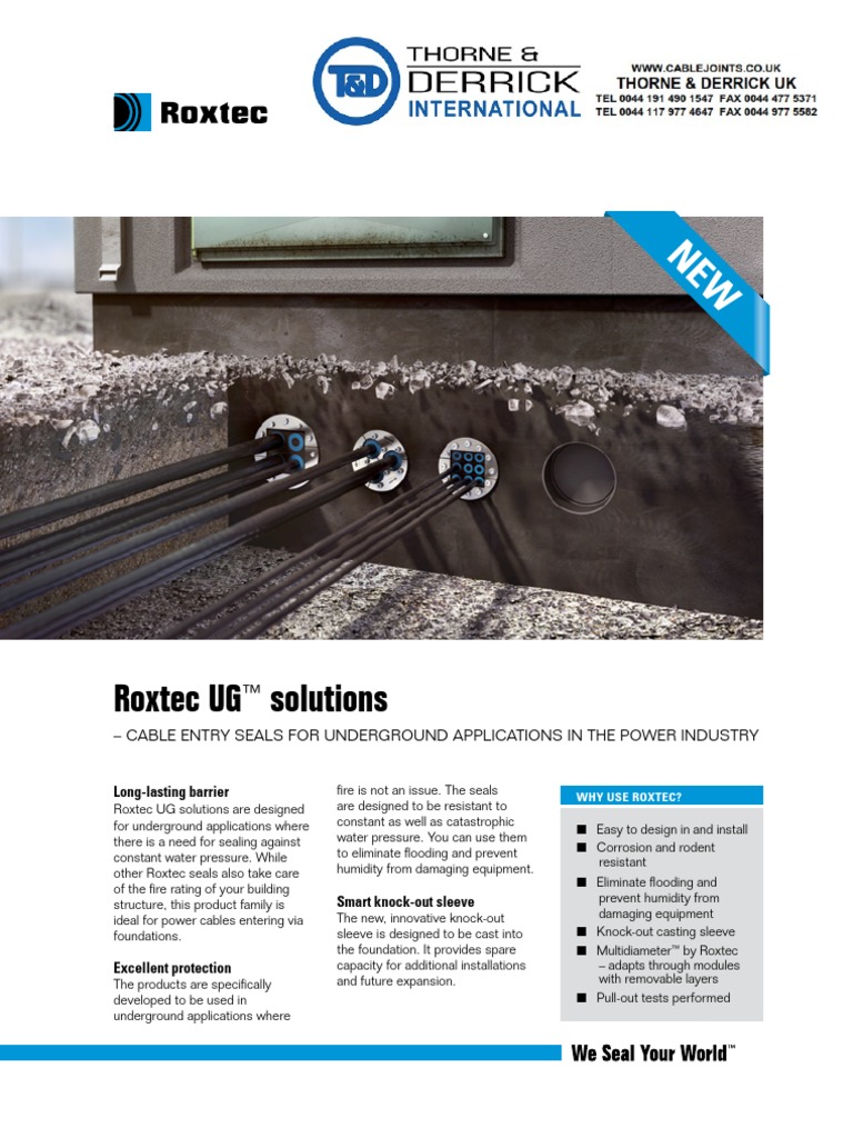 Roxtec UG Cable Seal | PDF | Casting (Metalworking) | Pipe (Fluid ...
