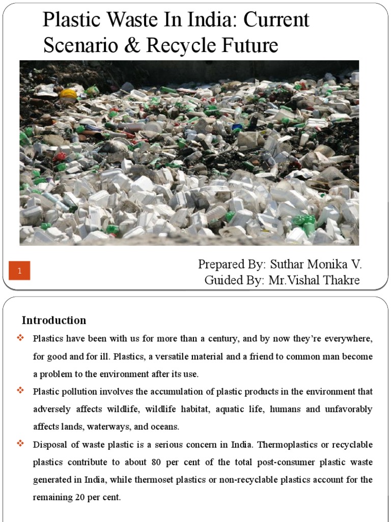 Plastic Waste in India: Current Scenario & Recycle Future | PDF ...