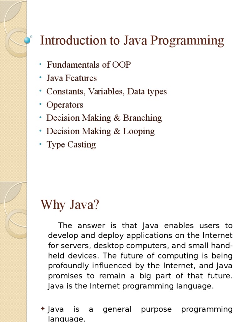 Intro To Java Programming | PDF | Java (Programming Language) | Java ...