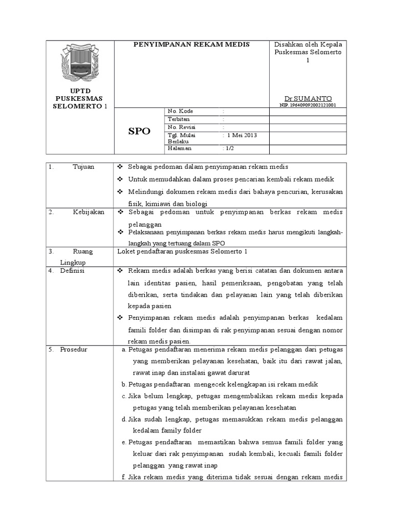 Spo Rekam Medis - Homecare24