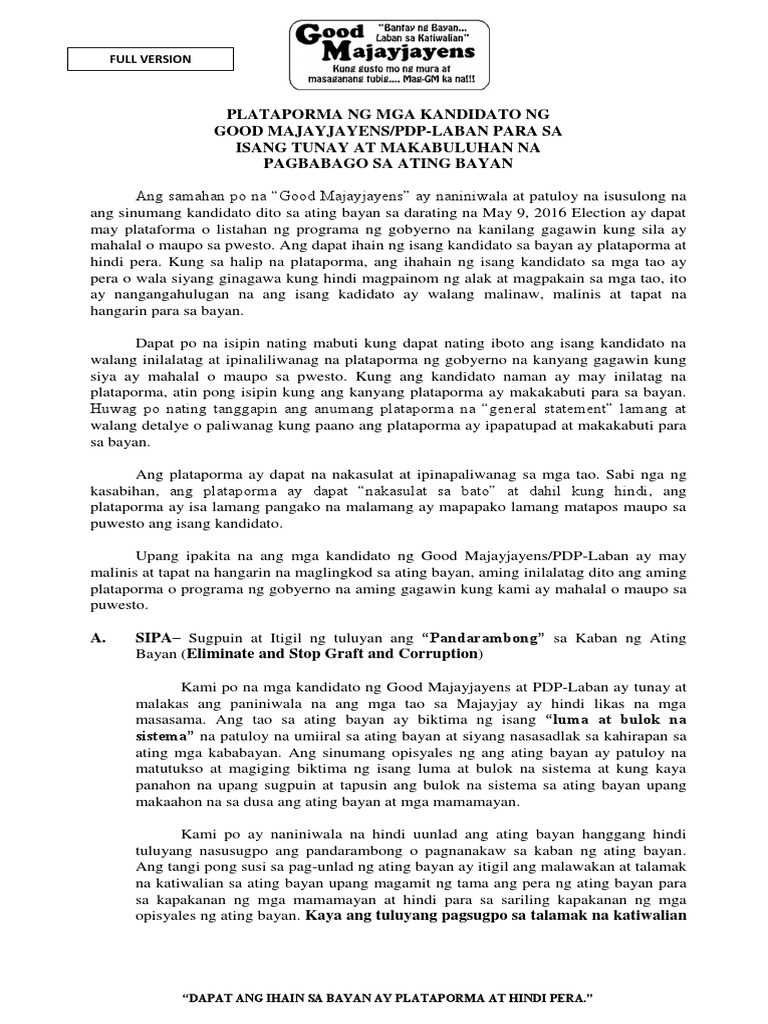 Plataporma 2016 Full Version | PDF