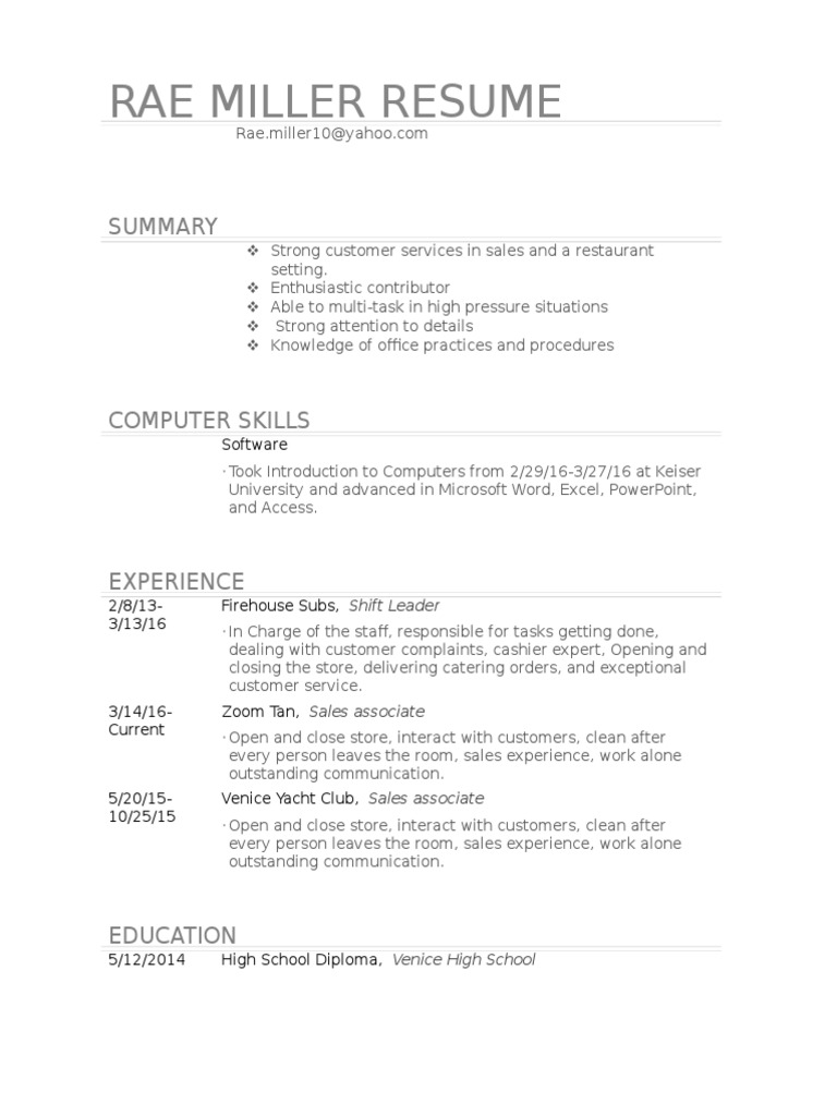 Resume RM | PDF