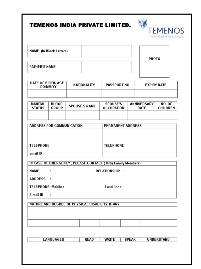 Candidate Information Sheet | Employment | Labour